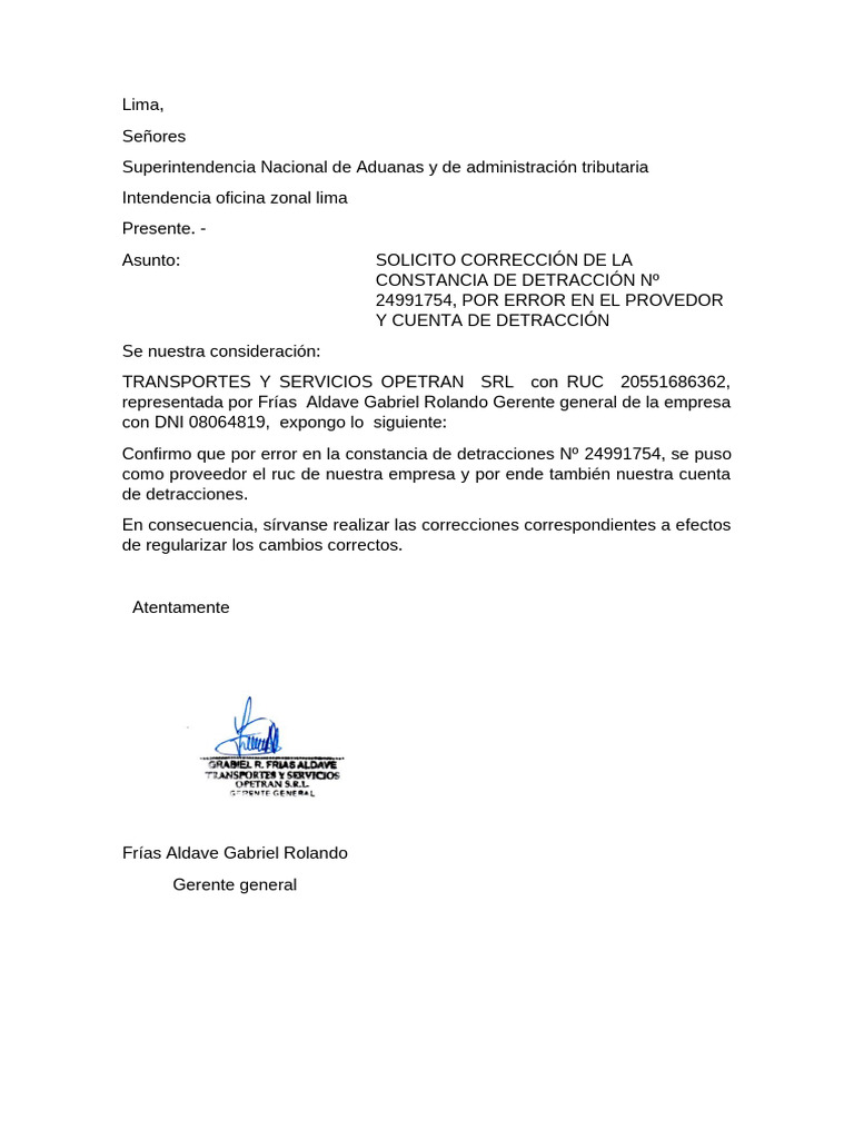 Carta Constancia 249917548 | PDF