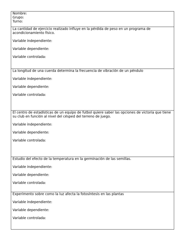 Ejercicio Variables | PDF