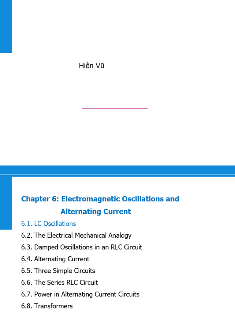P3 - L11 - Electromagnetic Oscillations and Alternating Current | PDF | Inductor | Capacitor