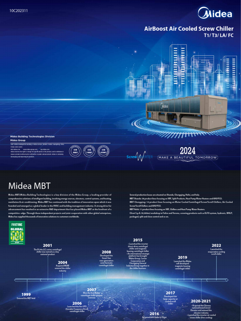 Midea AirBoost Chiller Overview 2024 | PDF | Heat Exchanger ...