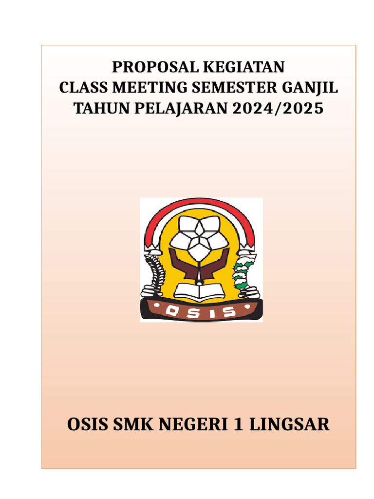 Proposal Class Meeting Ganjil 2024-2025 | PDF