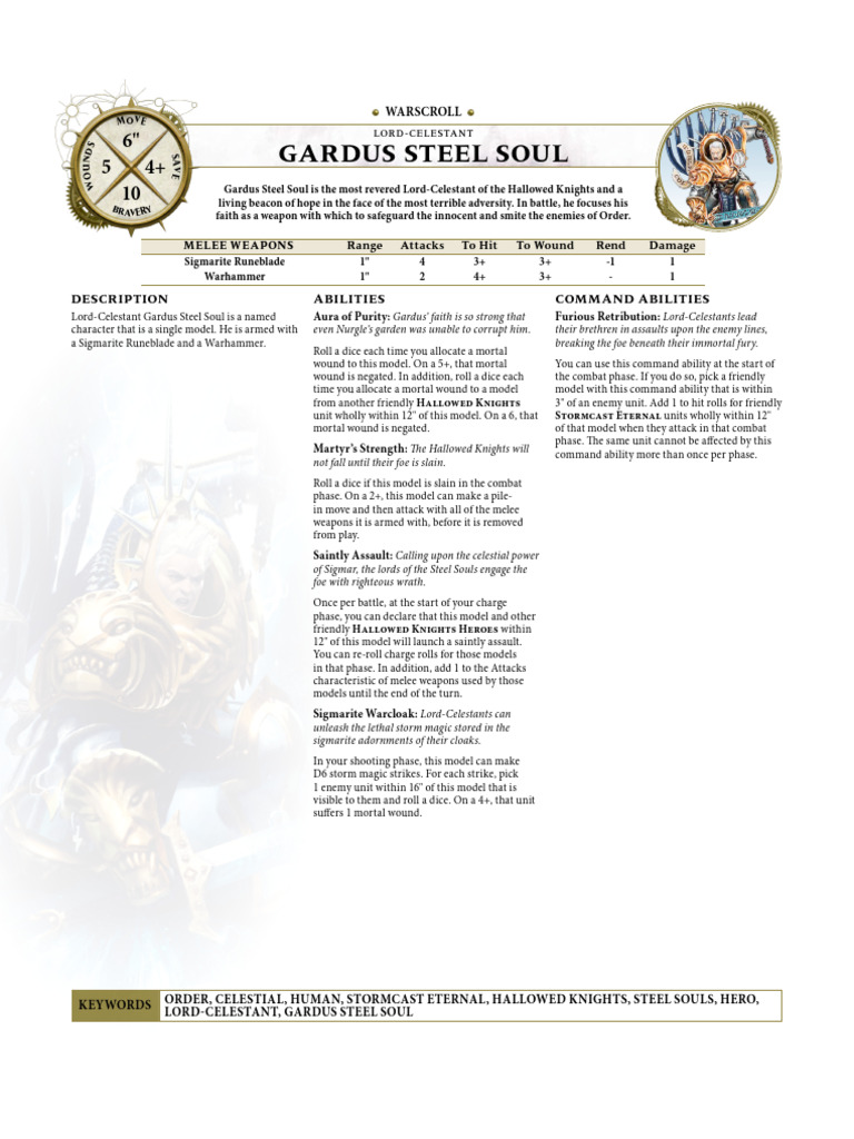 BR Belakor Warscroll GardusSteelSoul Eng | PDF