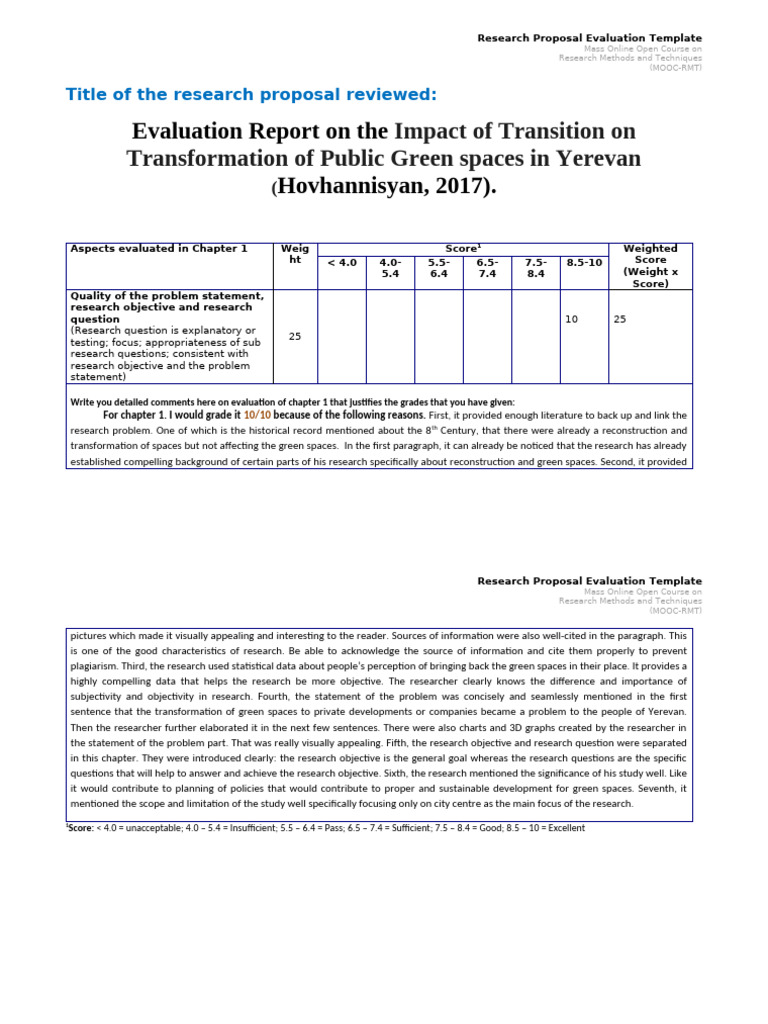 Evaluation Report On The Impact of Transition On Transformation of Public Green Spaces in ...