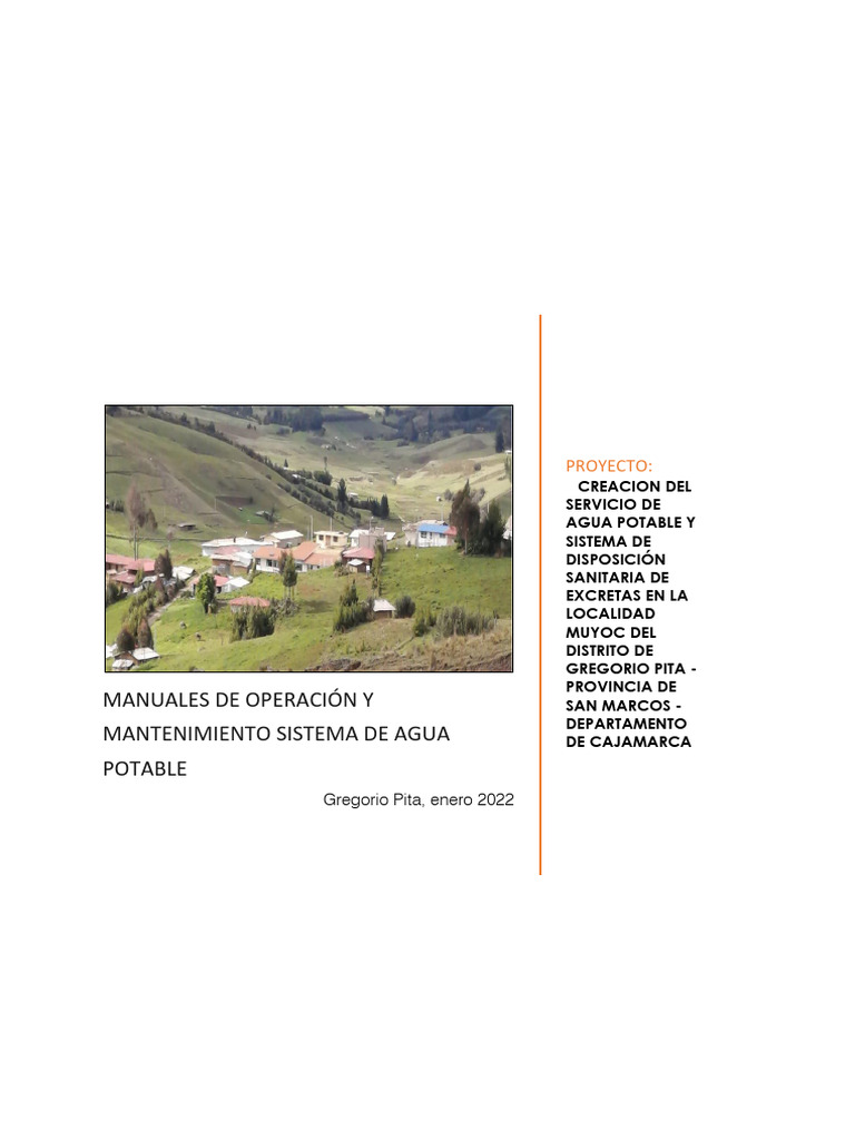 MANUAL DE OPERACION Y MANTENIMIENTO | PDF | Agua | Reservorio