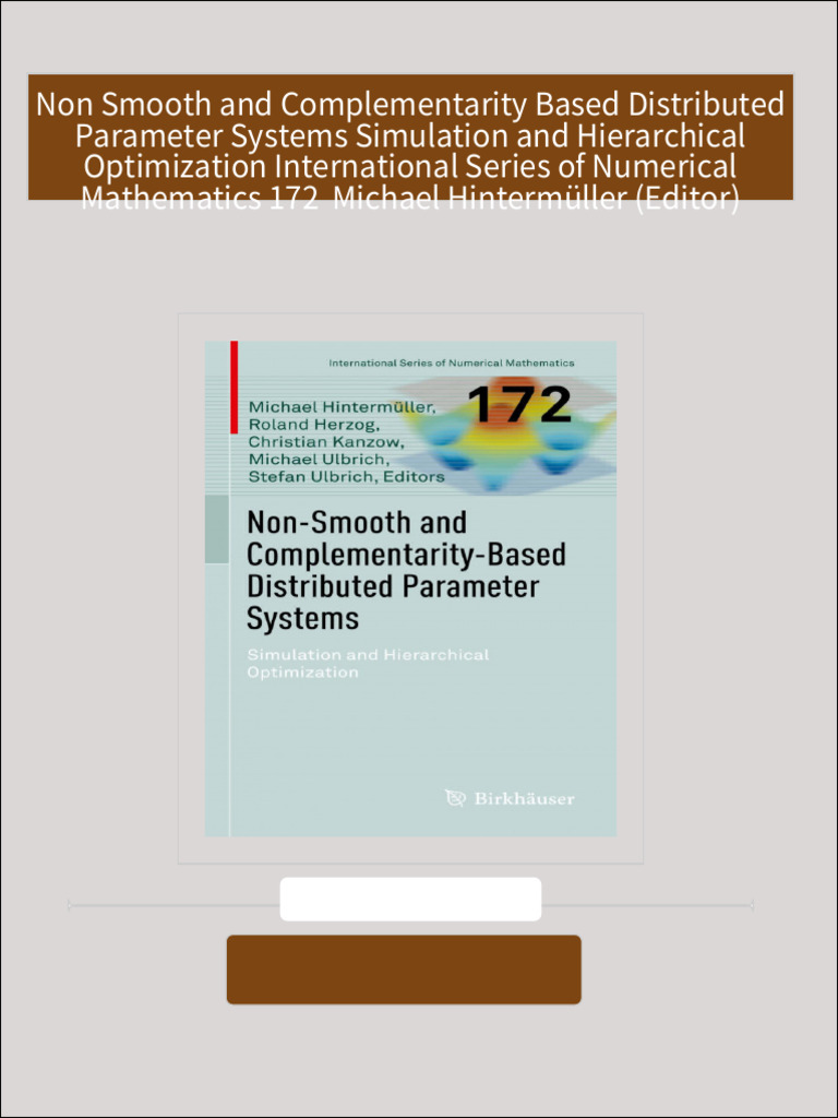 Non Smooth And Complementarity Based Distributed Parameter Systems Simulation And Hierarchical