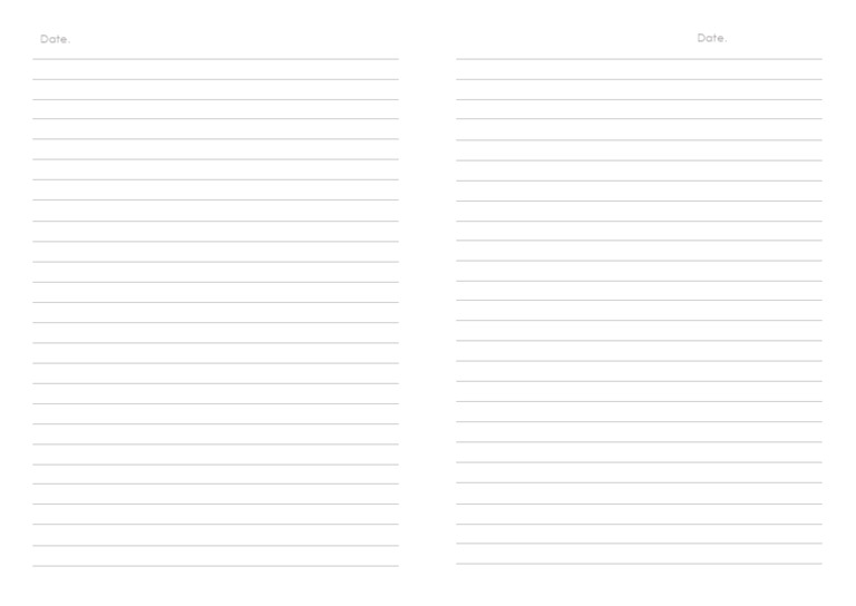 A4 - 7mm - Binder Filler Notebook - With Side Space and Date | PDF