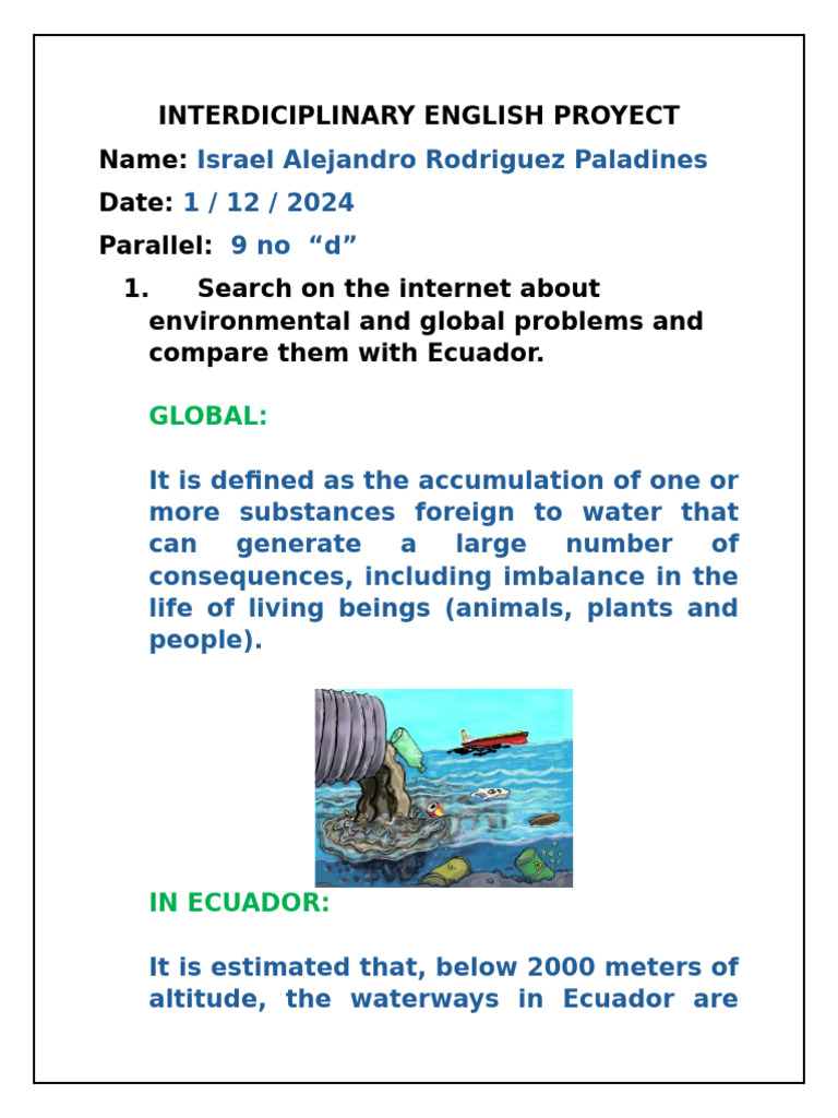 Interdiciplinary English Proyect | PDF