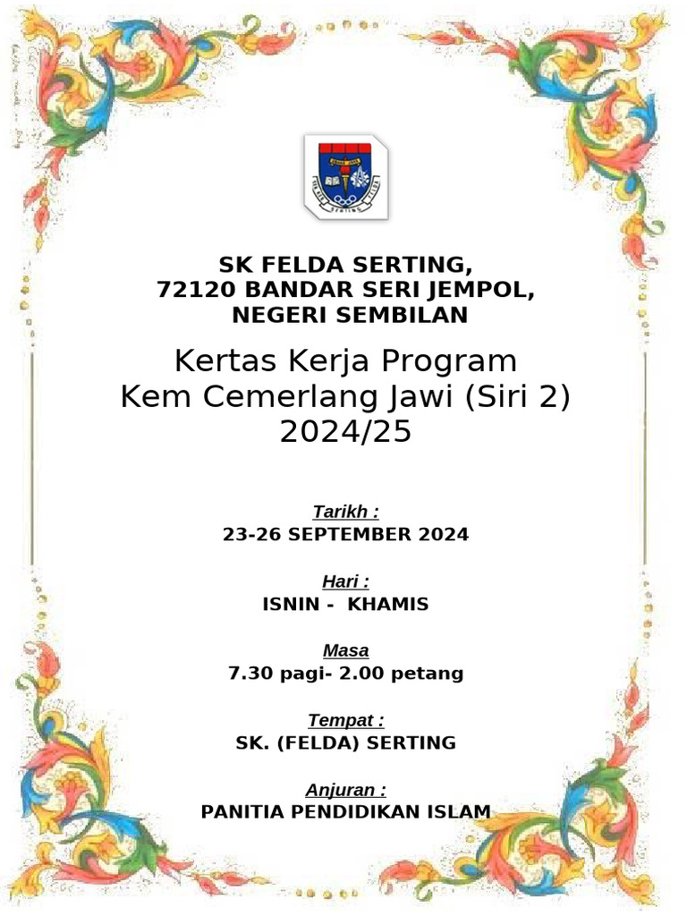 Kertas Kerja Kem Cemerlang Jawi 2 | PDF