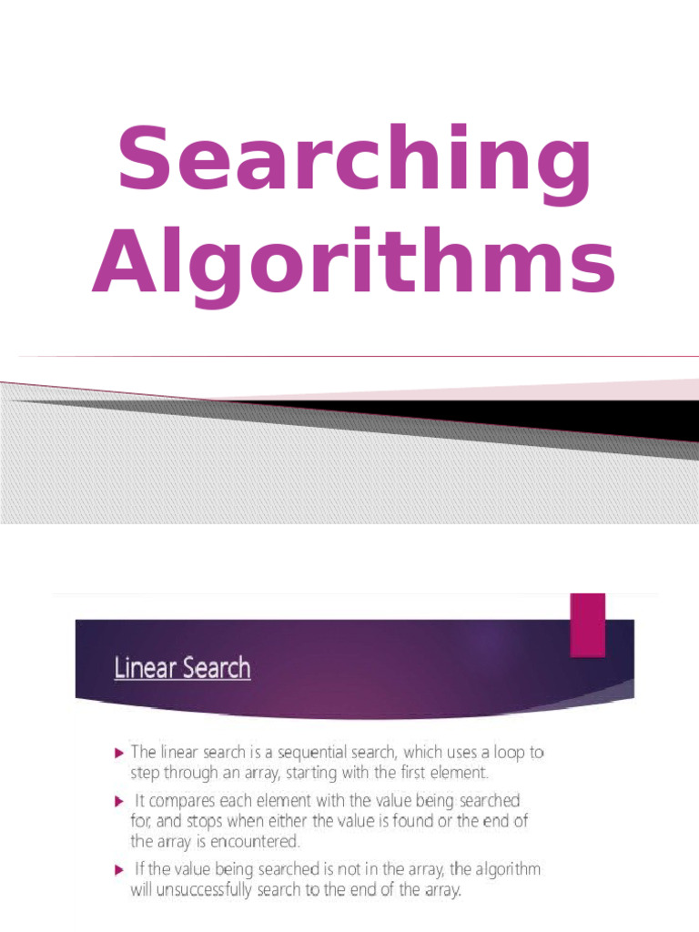 Searching Algorithms | PDF