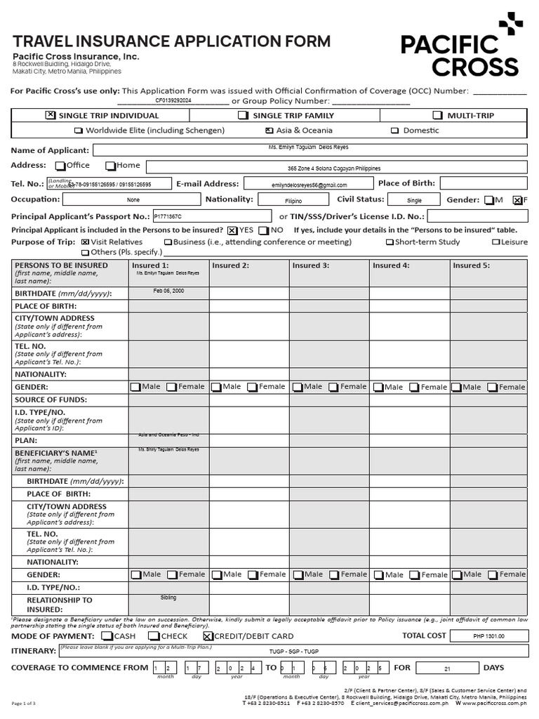 AppForm_CF0139292024 | PDF | Insurance | Privacy