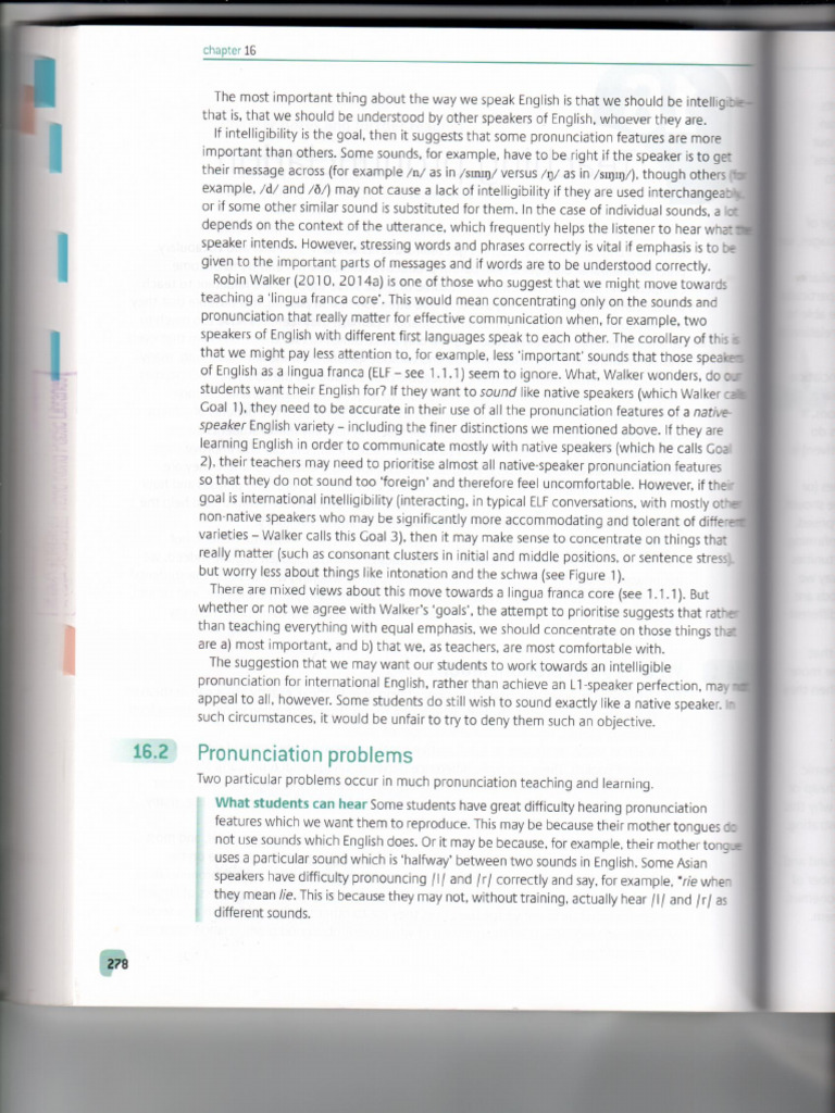 Harmer, 2015, p.278-279 (Pronunciation Teaching Priorities) | PDF