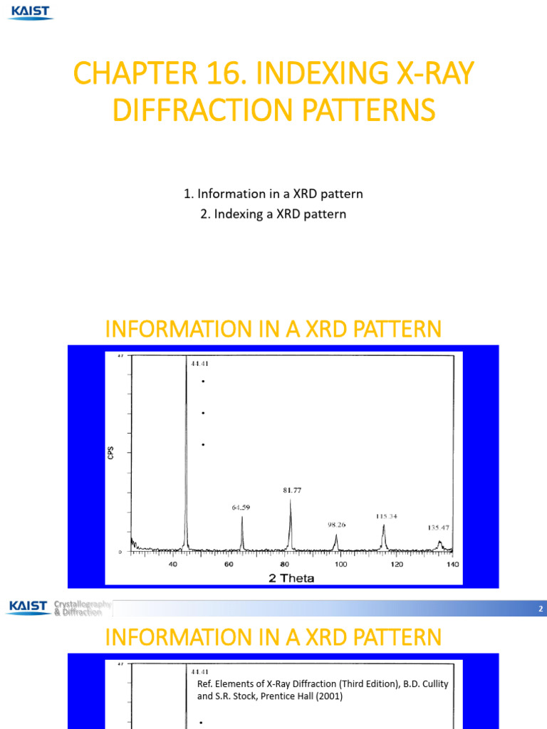 Chapter 16. Indexing X-Ray Diffraction Patterns - 2024 | PDF | X Ray Crystallography | Atomic ...