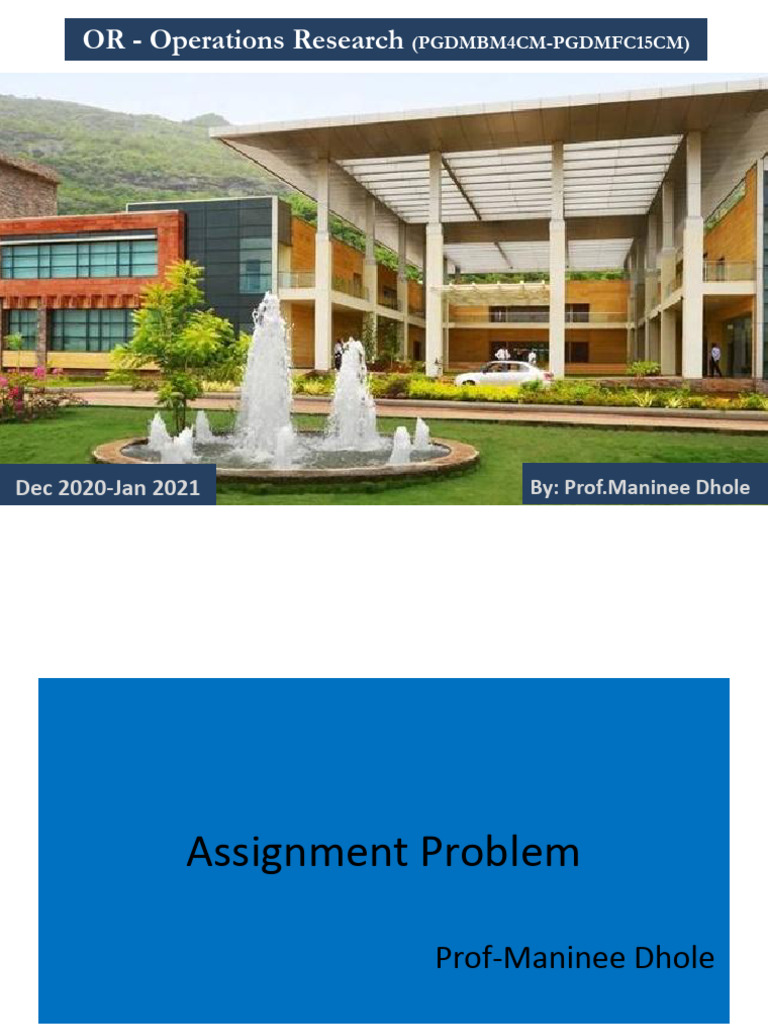 DSS Assignment Problem - Hungarian Method | PDF | Computer Science | Computer Programming