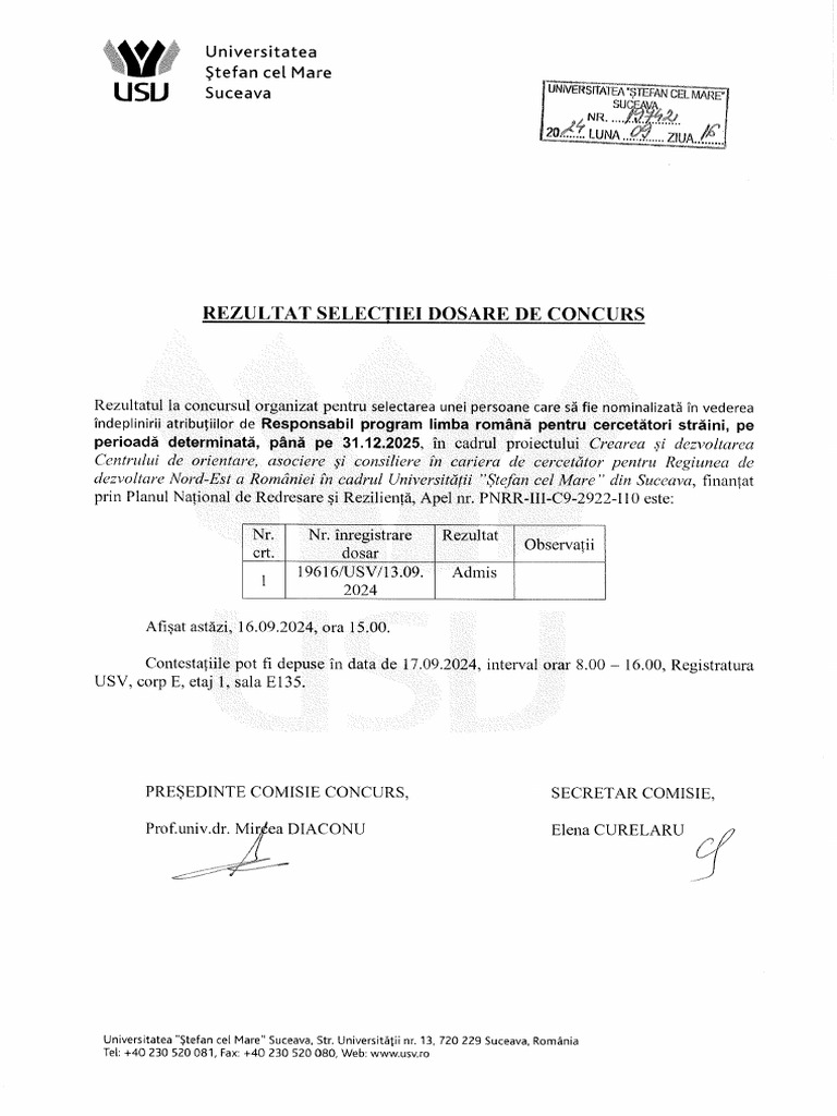 12 Rezultat Selectie Dosare | PDF