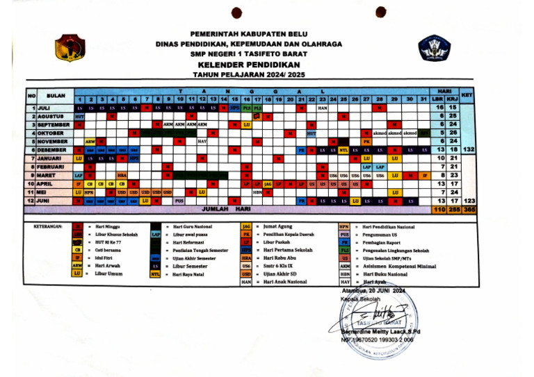 Kalender Pendidikan 2024 | PDF