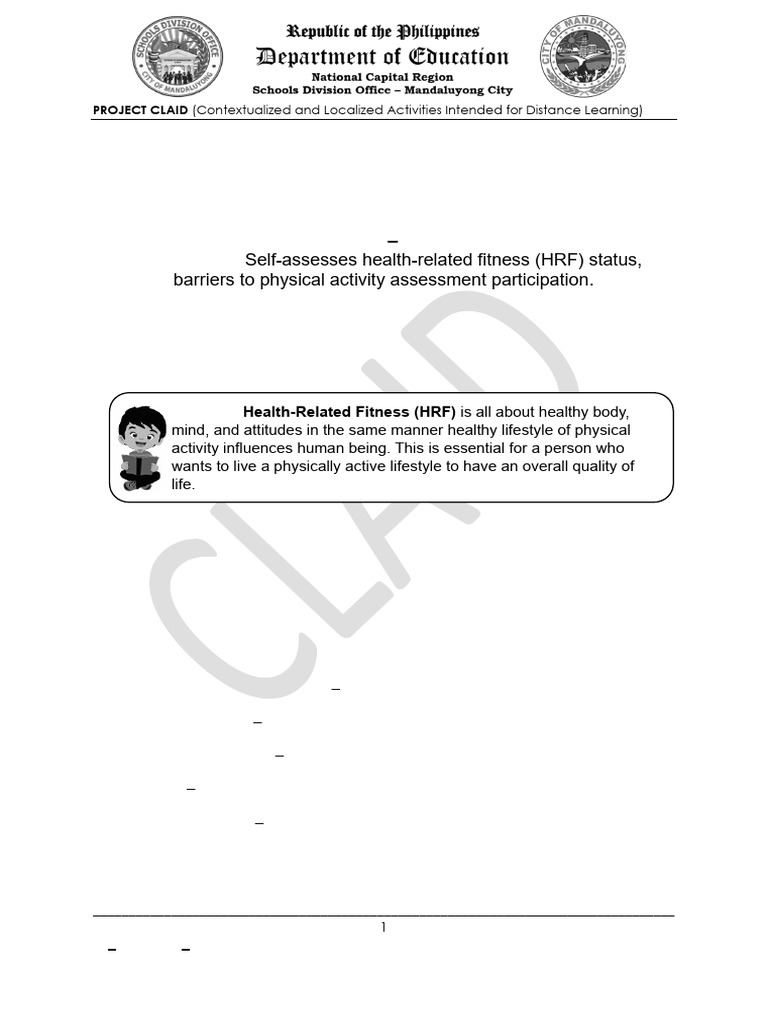 HOPE2-Q3-W2 | PDF | Physical Fitness