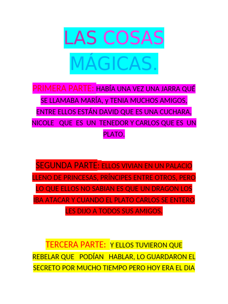 Las Cosas Magicas | PDF