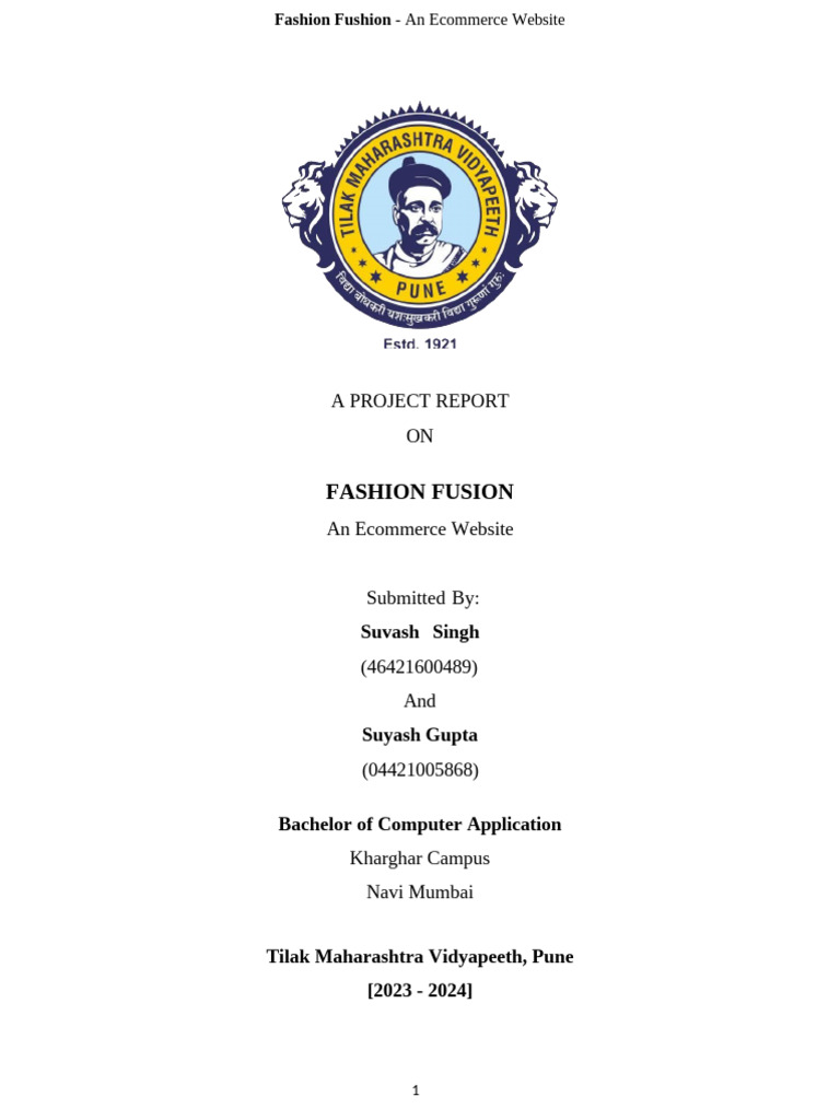 Fashion Fusion Black Book Suyash | PDF | World Wide Web | Internet & Web