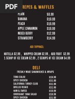 Nutella Cafe Menu | PDF