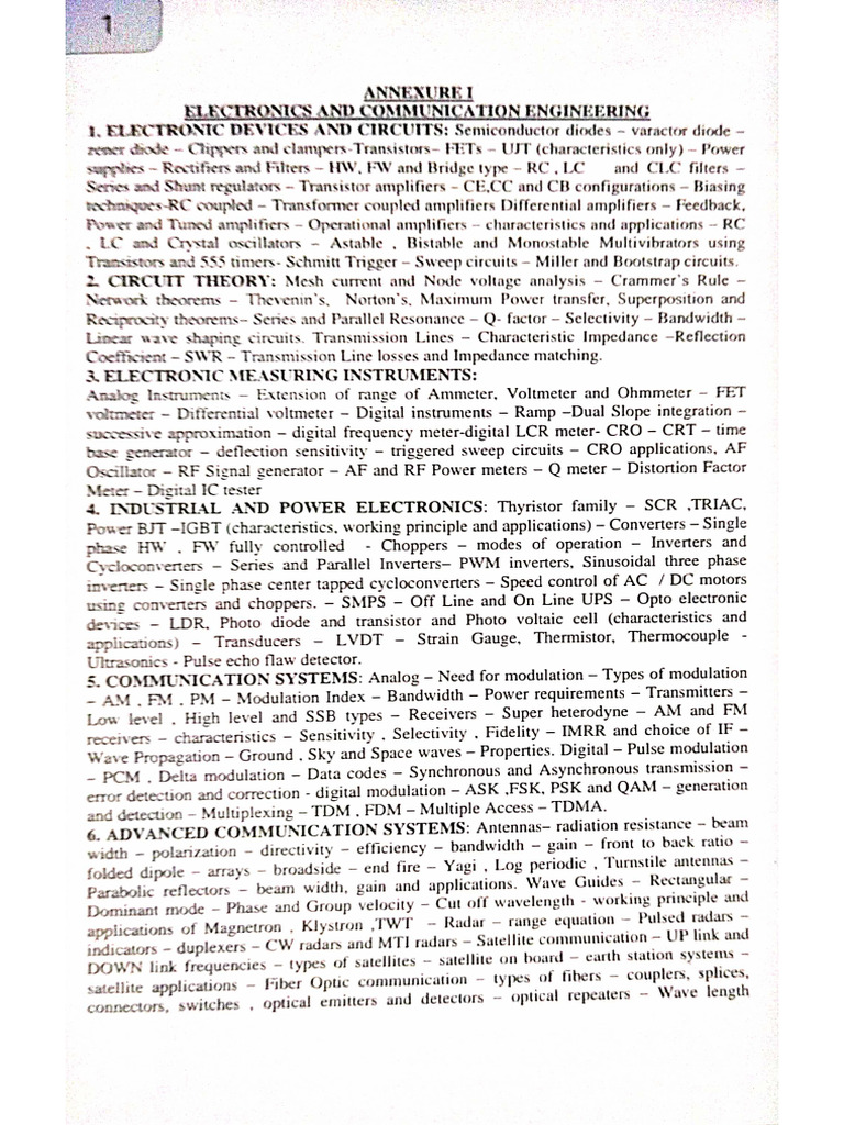 Ecet Ece Syllabus | PDF