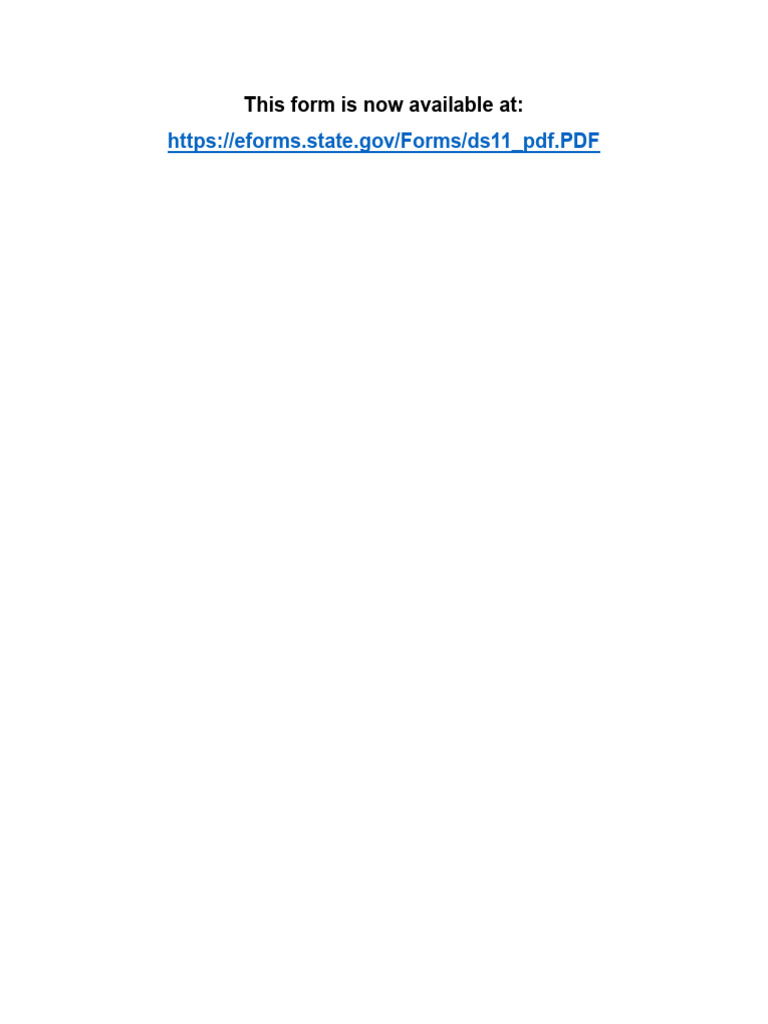 DS-11 Form Access Information | PDF