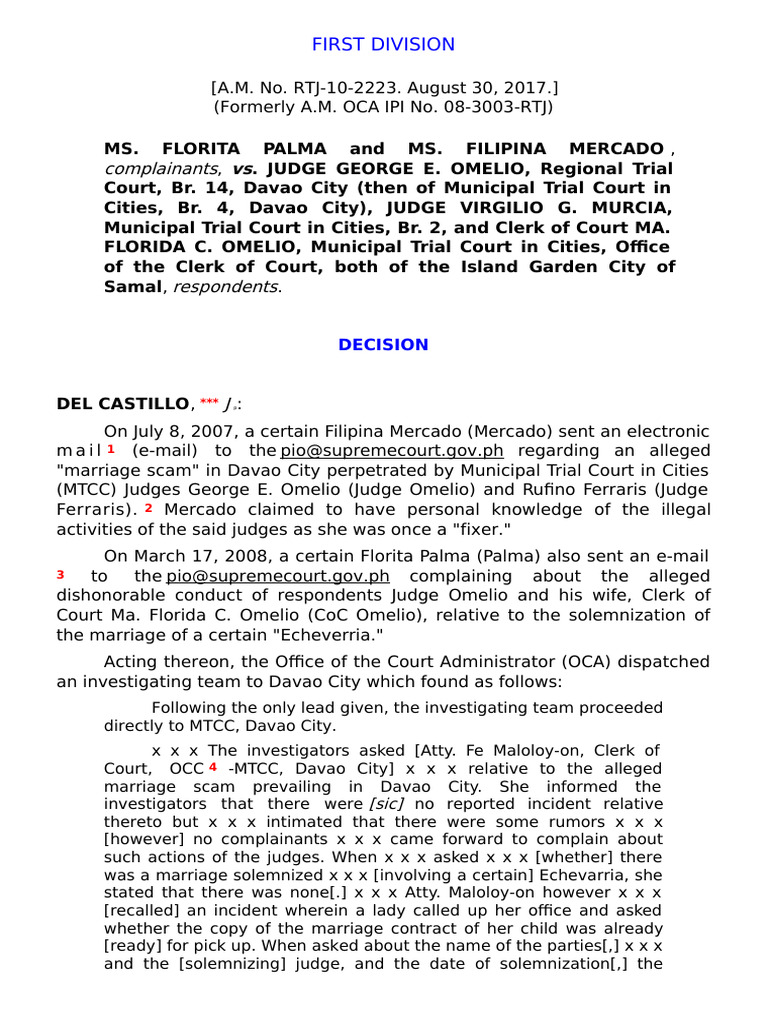 03 Palma v. Omelio | PDF | Marriage | Judge