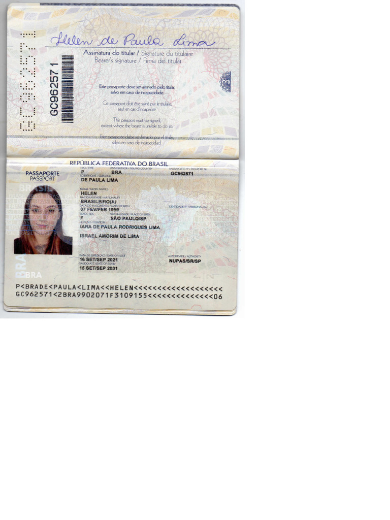 Passaporte Helen 2021 | PDF