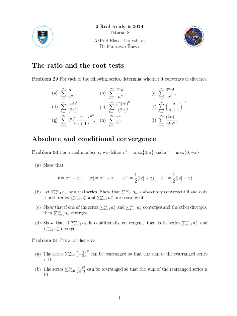 real_analysis_tut8 | PDF | Mathematical Concepts | Mathematics