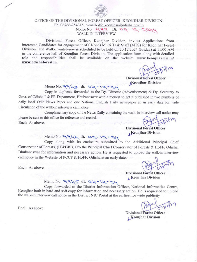 Odisha Forest MTS | PDF