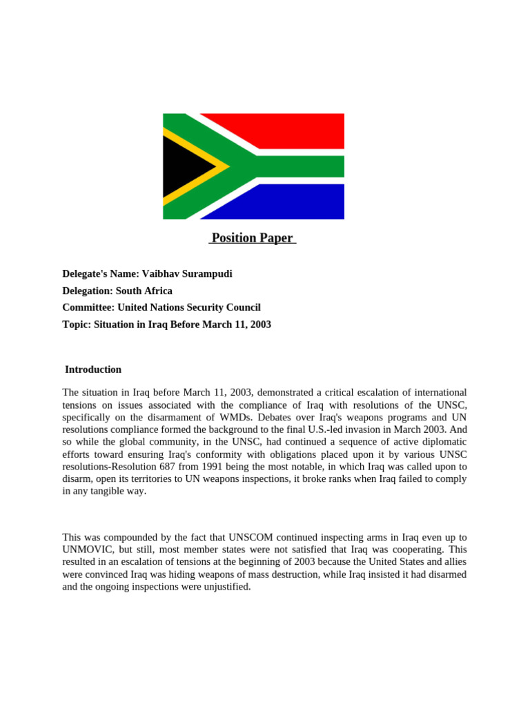 MUN Position Paper (1) (1) | PDF | International Sanctions | United Nations