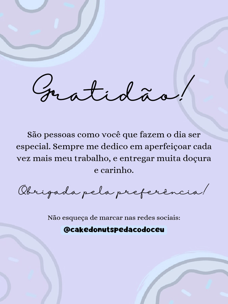 Cartão Agradecimento | PDF