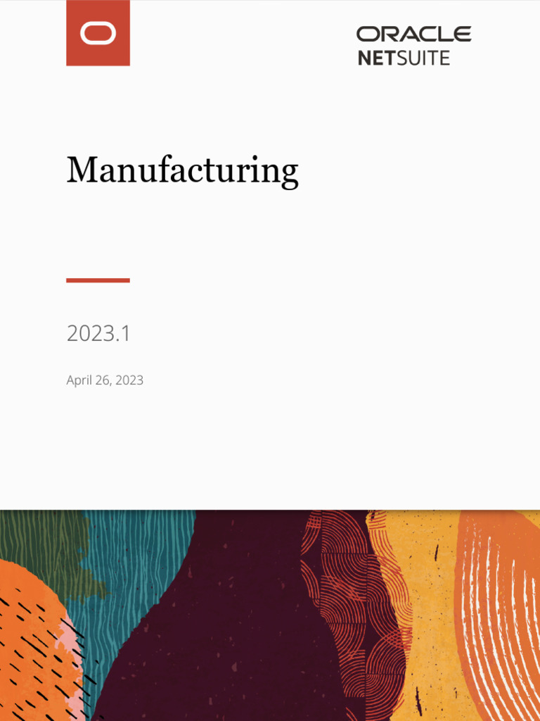 Netsuite Manufacturing | PDF | Oracle Corporation | Software