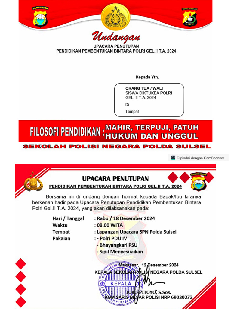 Undangan Tupdik 52 | PDF