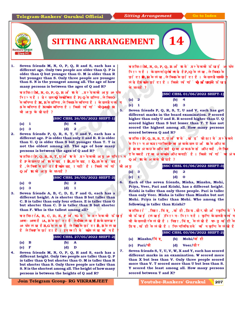 Seating Arrangements | PDF