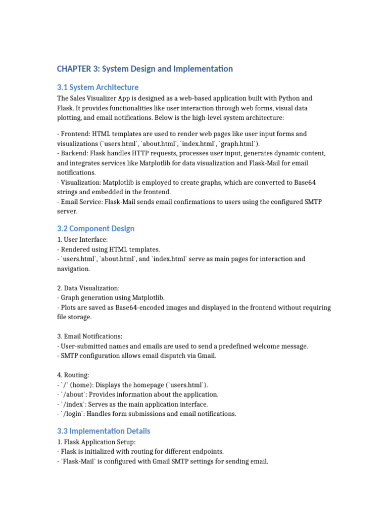 CHAPTER 3 System Design and Implementation | PDF