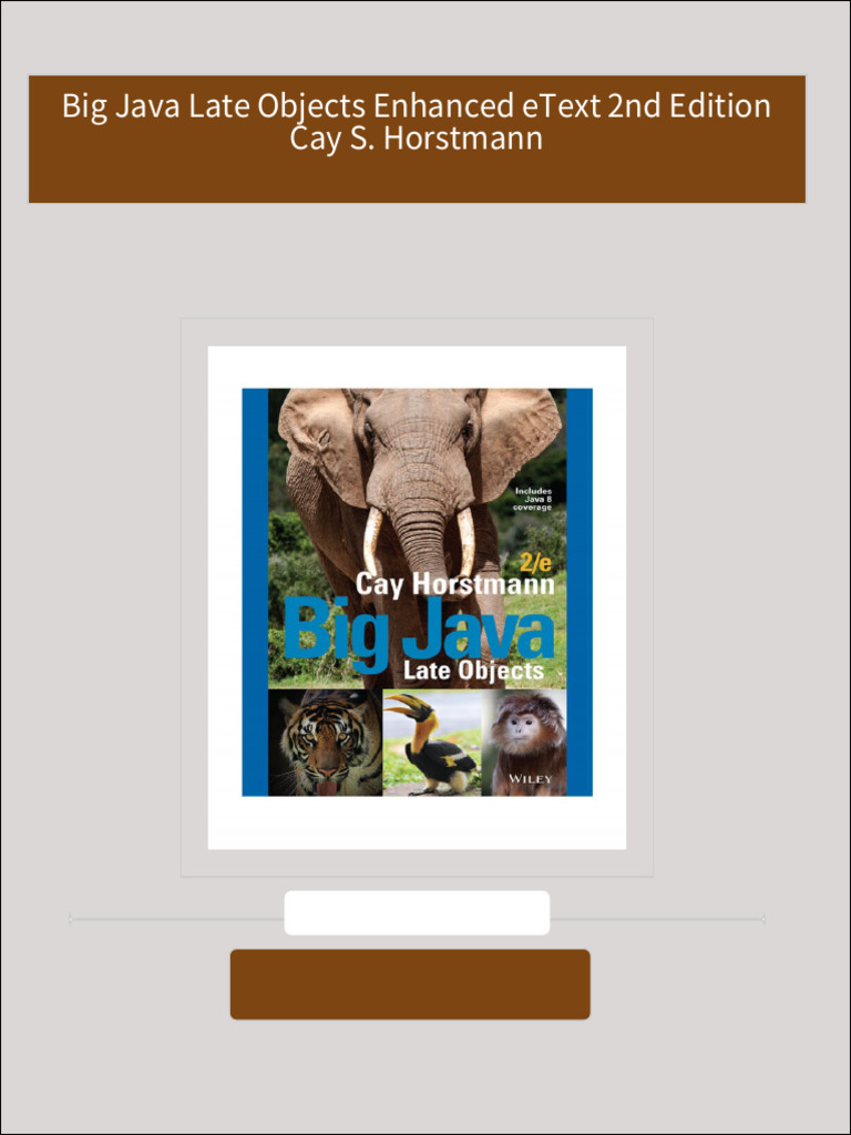 Download Full Big Java Late Objects Enhanced eText 2nd Edition Cay S. Horstmann PDF All Chapters ...