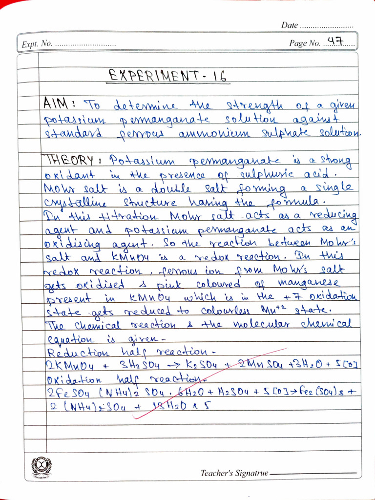 Class Xii Last 3 Practicals | PDF | Sodium