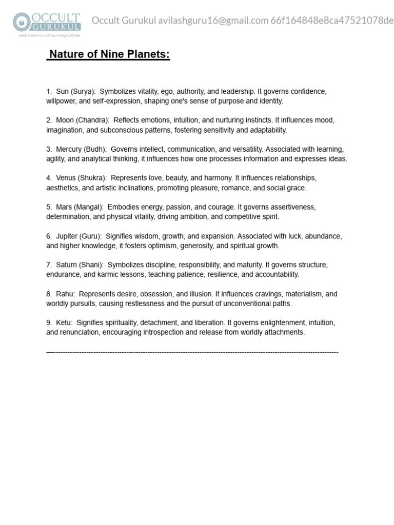 1-Nature of Nine Planets | PDF