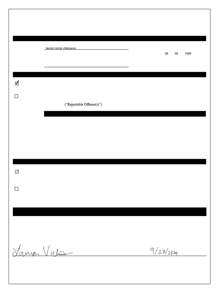 Act 24 Filled Out | PDF | Assault | Sexual Assault