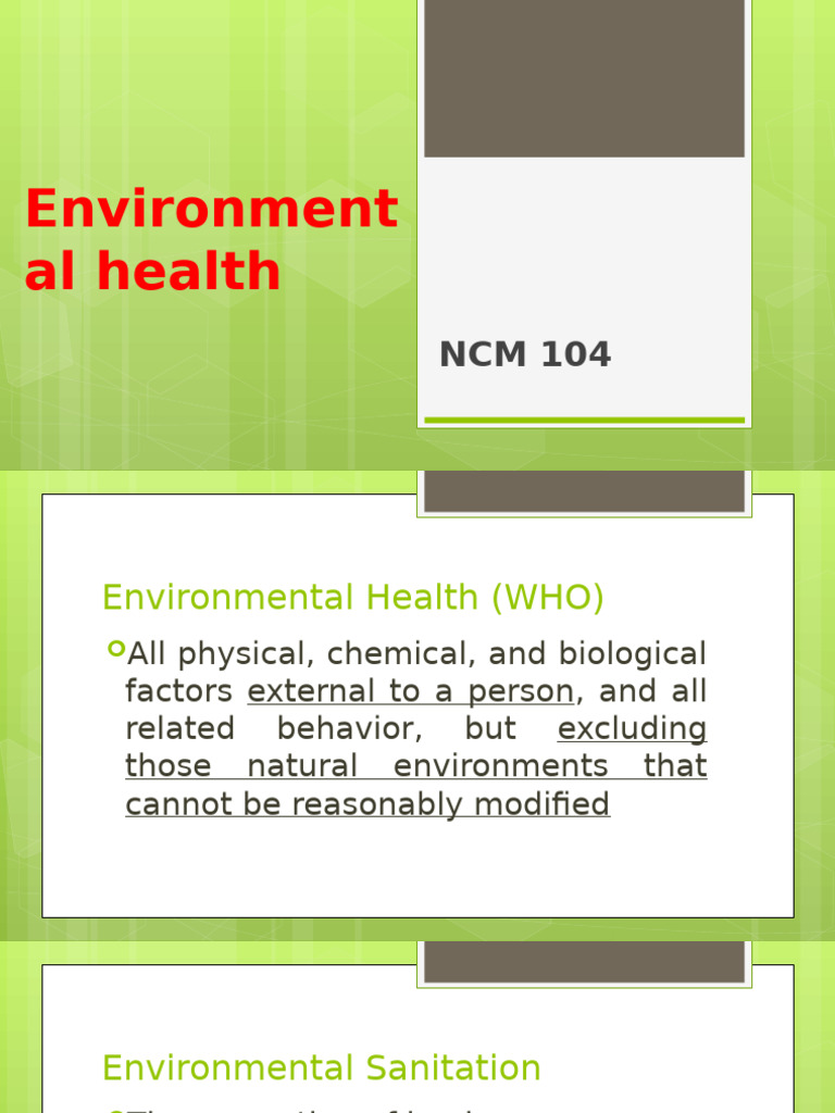 Environmental-Health-Module-4 | PDF | Sanitation | Toilet