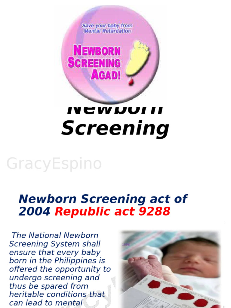 Newborn Screening - FS | PDF | Epidemiology | Human Diseases And Disorders