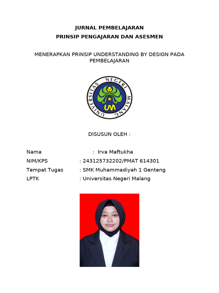 Jurnal Menerapkan Prinsip Understanding by Design Pada Pembelajaran | PDF