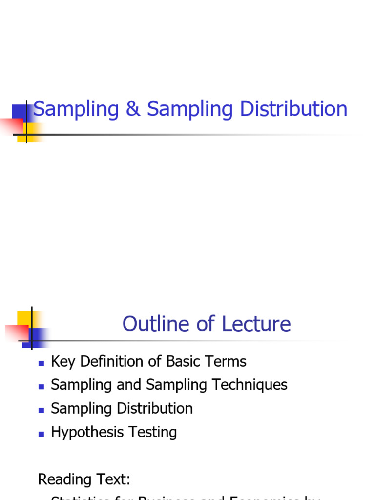 Sampling Distribution Lecture Slides (Partial) 14-11-2023 | PDF | Sampling (Statistics ...