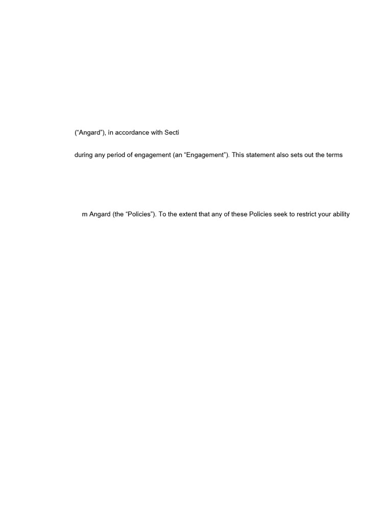 Angard Contract - May 2020 | PDF | Employment | Pension