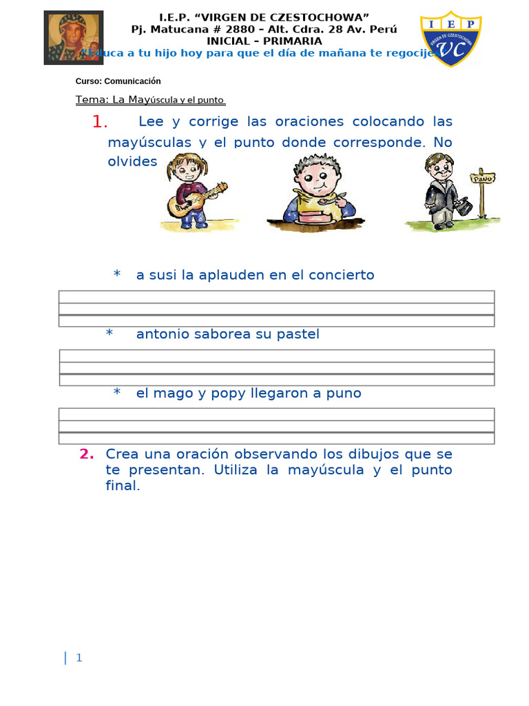 La Mayúscula y El Punto | PDF