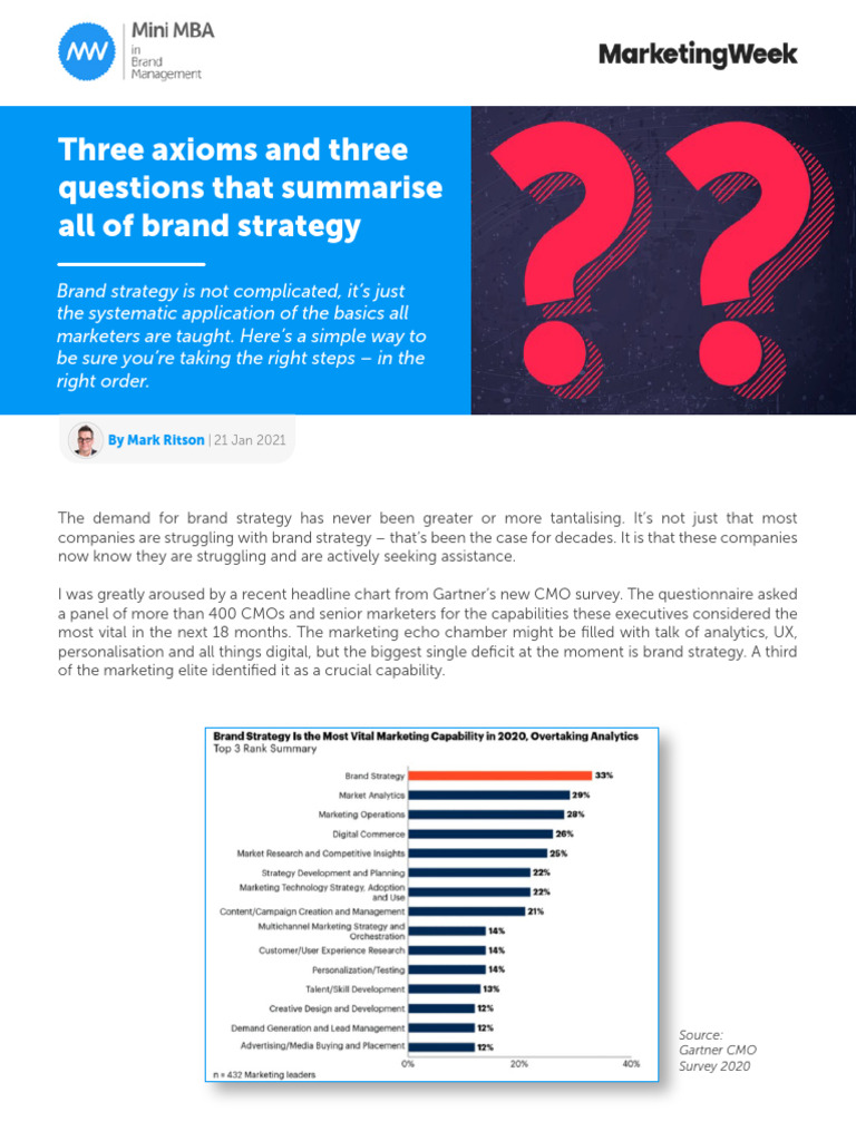 Ritson_ Brand Strategy | PDF | Brand | Marketing