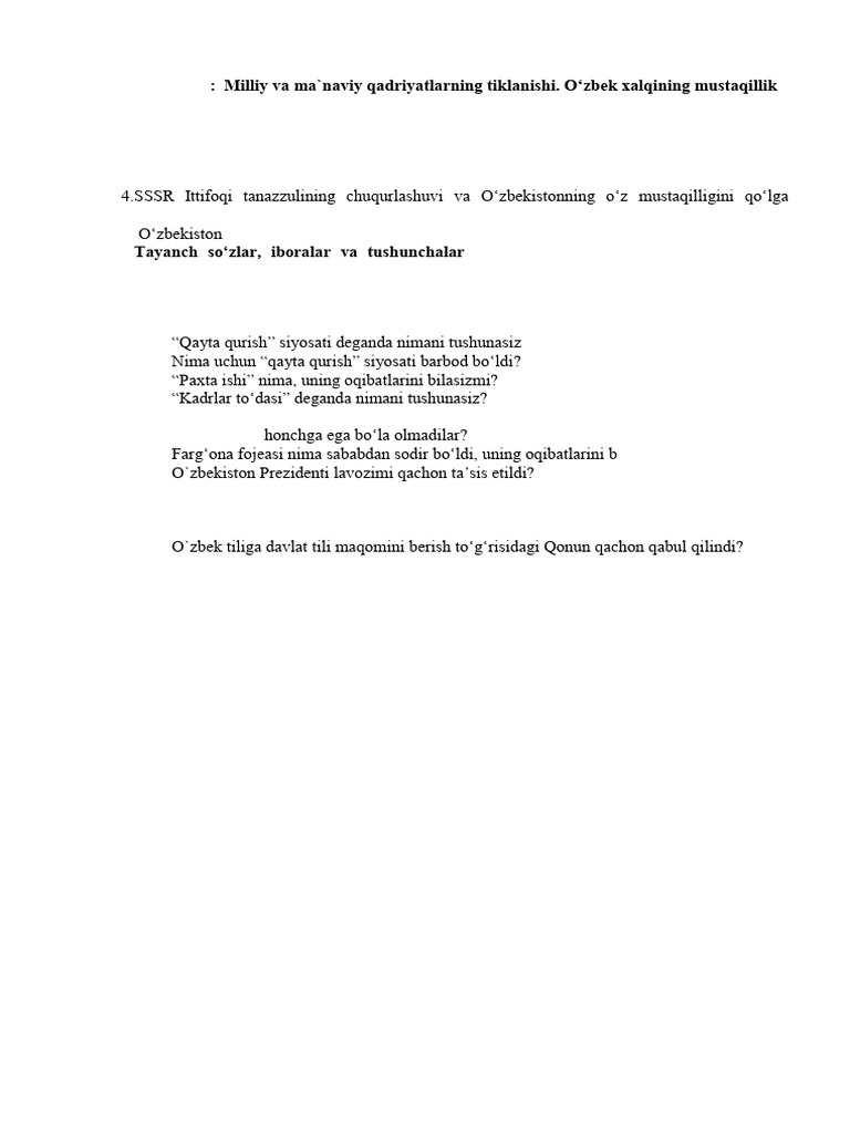 15 - Mavzu Savol | PDF