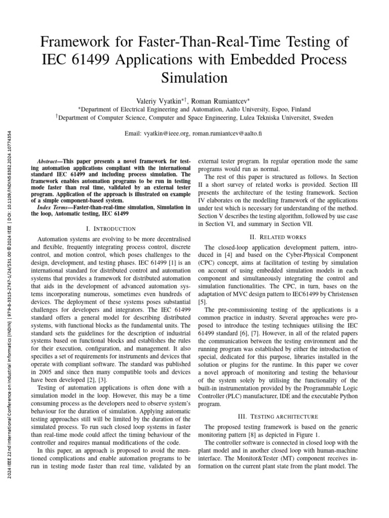 Faster-Than-Real-Time IEC 61499 Testing | PDF | Simulation ...