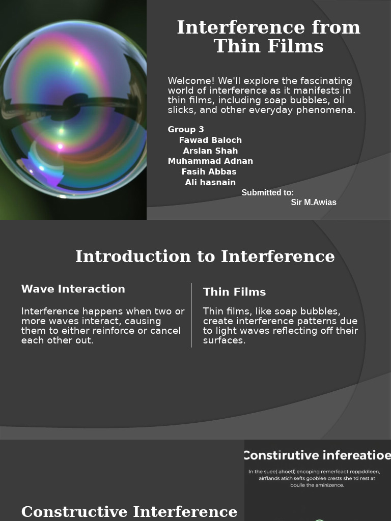 Interference From Thin Films | PDF | Wavelength | Optics