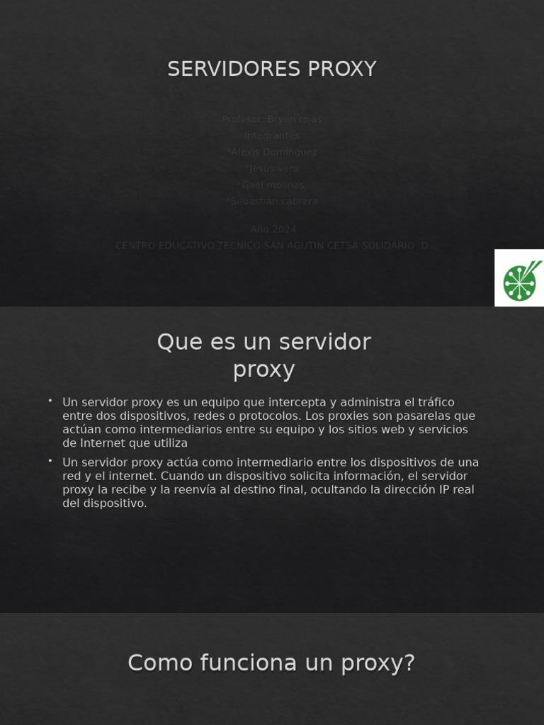 Servidores Proxy | PDF | Servidor proxy | Cortafuegos (informática)